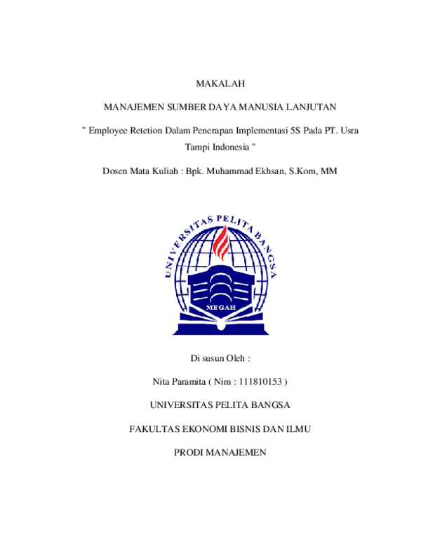 (PDF) EMPLOYEE RETETION TUGAS BESAR 1 MAKALAH | Nita Paramita ...