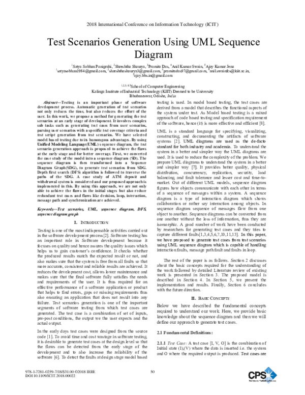 Pdf Test Scenarios Generation Using Uml Sequence Diagram