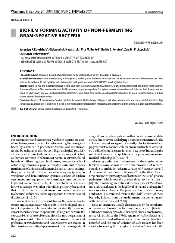 (PDF) Biofilm forming activity of non-fermenting gram-negative bacteria.