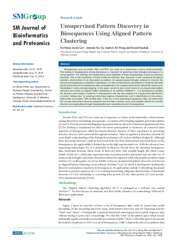 (PDF) Simultaneous Pattern and Data Clustering for Pattern Cluster Analysis