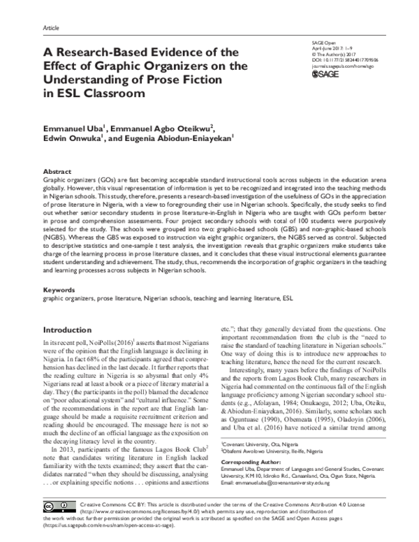 (PDF) A Research-Based Evidence of the Effect of Graphic