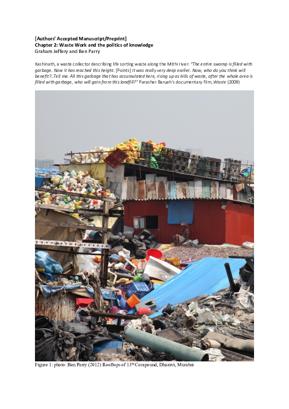 (PDF) Waste Work: The art of survival in Dharavi: Introduction | Graham ...