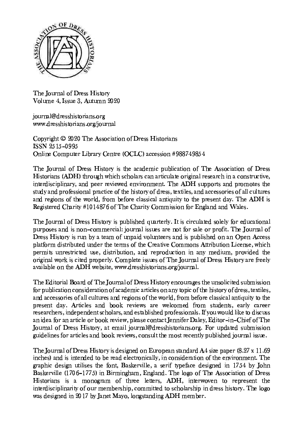 (PDF) Review of Sartorial Politics in Early Modern Europe: Fashioning ...