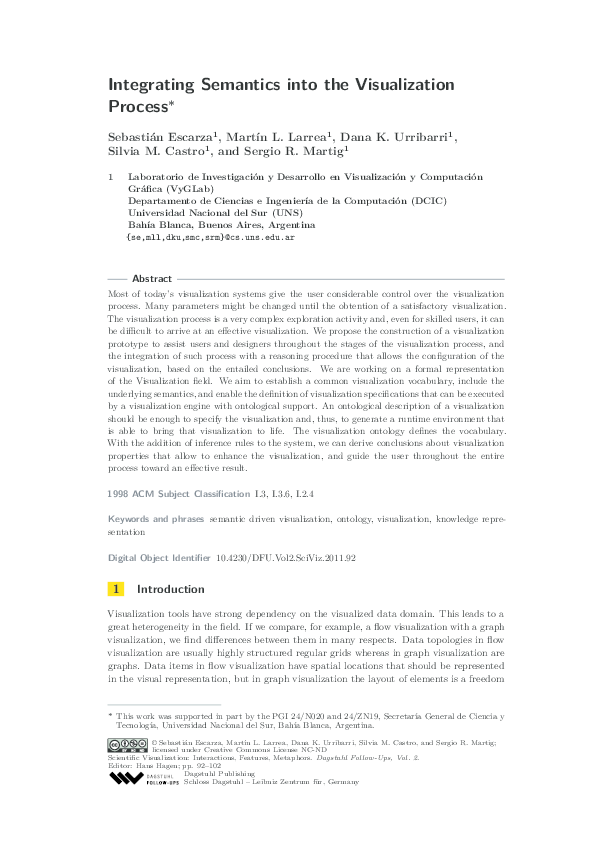 (PDF) Integrating Semantics into the Visualization Process