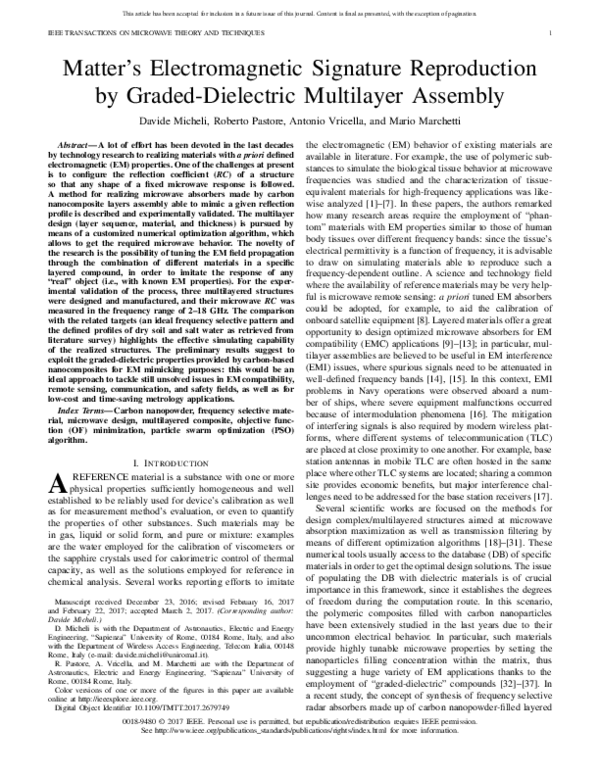 (PDF) Matter's Electromagnetic Signature Reproduction by Graded ...