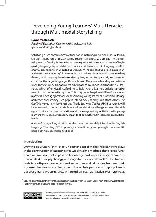 (PDF) Developing Young Learners' Multiliteracies through Multimodal ...