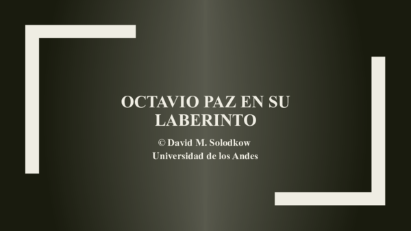 (PPT) Clase introductoria al "Laberinto de la Soledad" de Octavio Paz ...