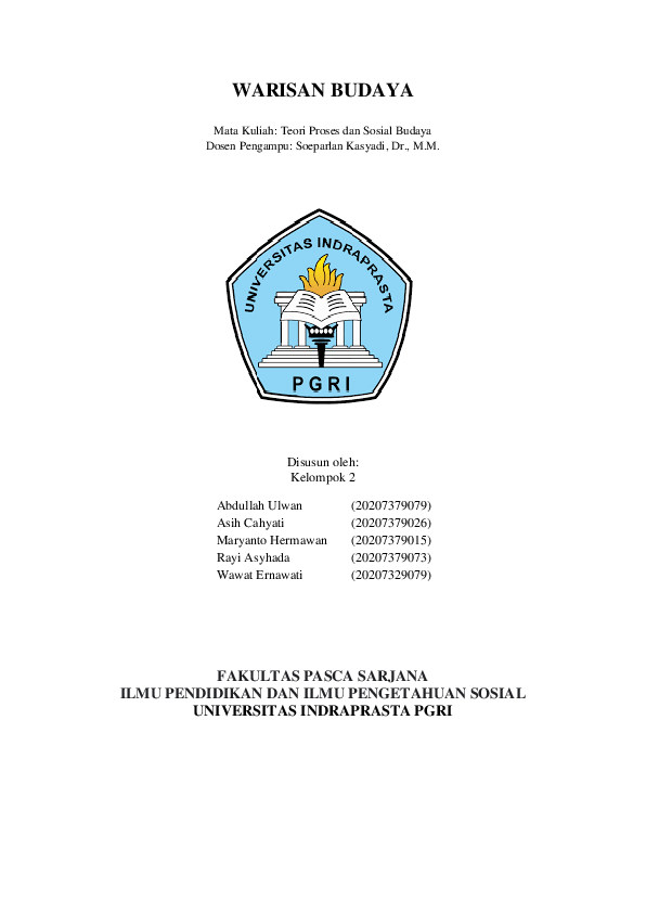 (PDF) WARISAN BUDAYA