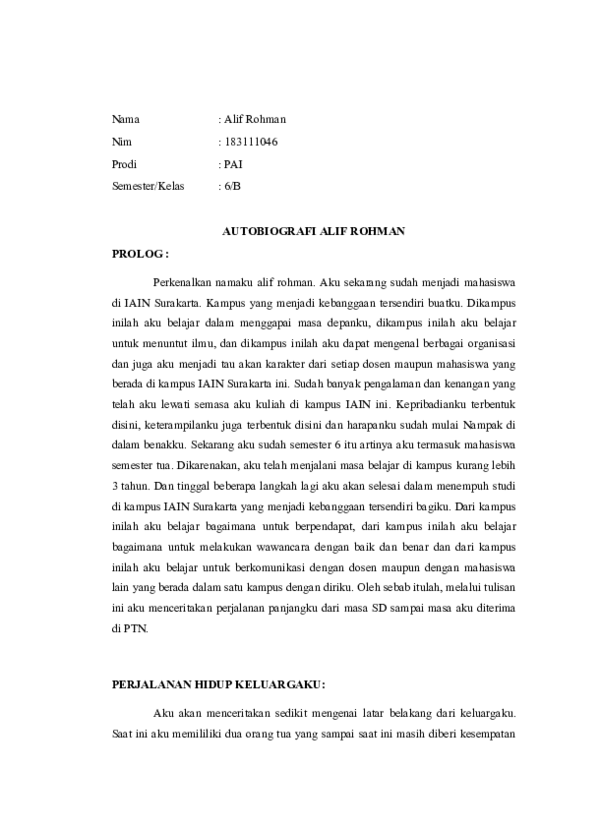 (DOC) Autobiografi Alif Rohman