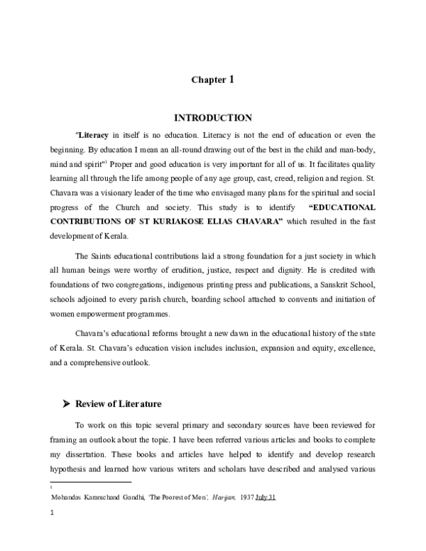 (DOC) Educational contributions of St Chavara Kuriakose Elias
