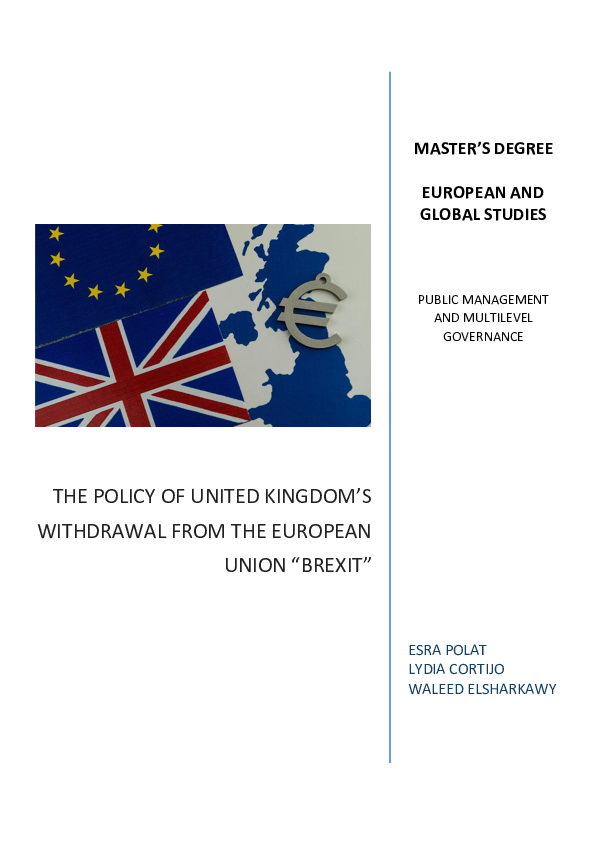 (PDF) THE POLICY OF UNITED KINGDOM’S WITHDRAWAL FROM THE EUROPEAN UNION ...