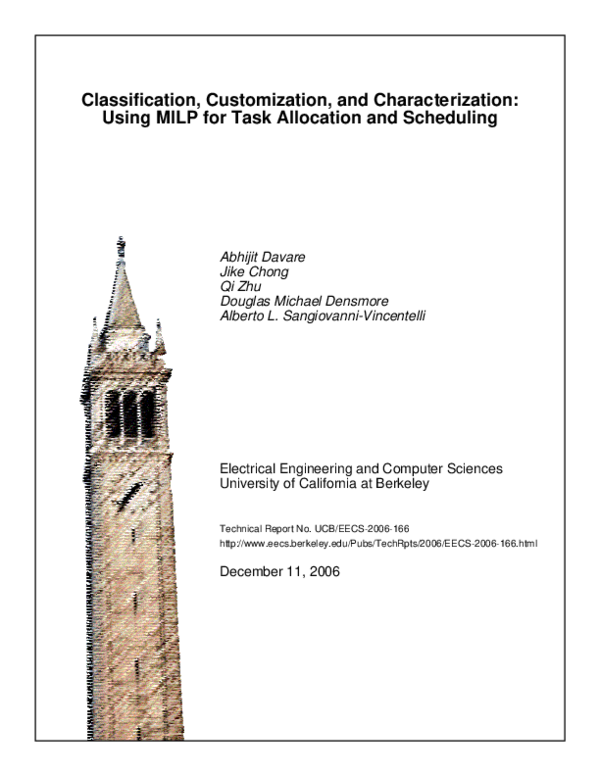 (PDF) Classification, customization, and characterization: Using milp for task allocation and ...