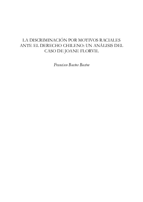 (PDF) (2019) La discriminación por motivos raciales ante el derecho ...