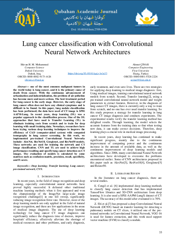 Pdf Lung Cancer Classification With Convolutional Neural Network Architectures