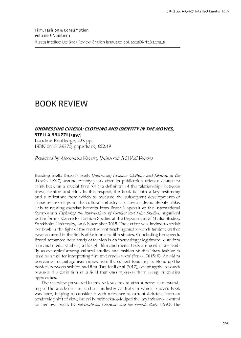 (PDF) Undressing Cinema. Clothing and Identity in the Movies, Stella ...