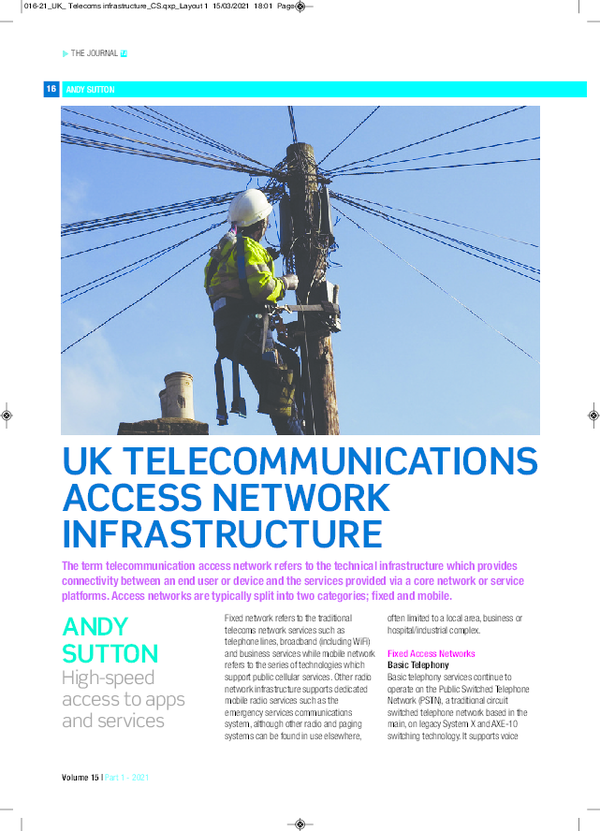 (PDF) UK Telecommunications Access Network Infrastructure