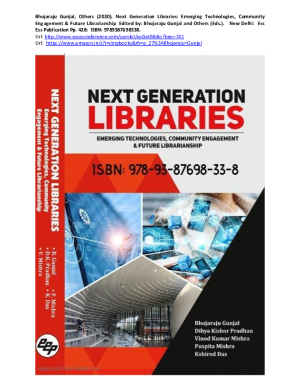 (PDF) Next Generation Libraries: Emerging Technologies, Community ...