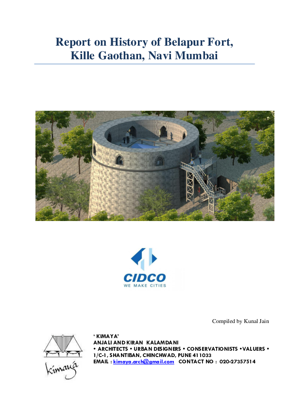 (PDF) Report on History of Belapur Fort, Kille Gaothan, Navi Mumbai