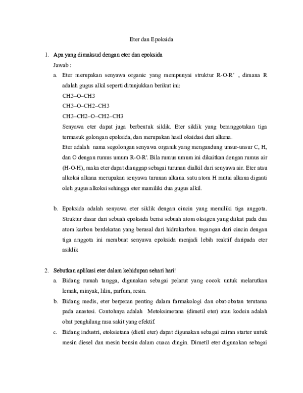 (DOC) Eter dan Epoksida