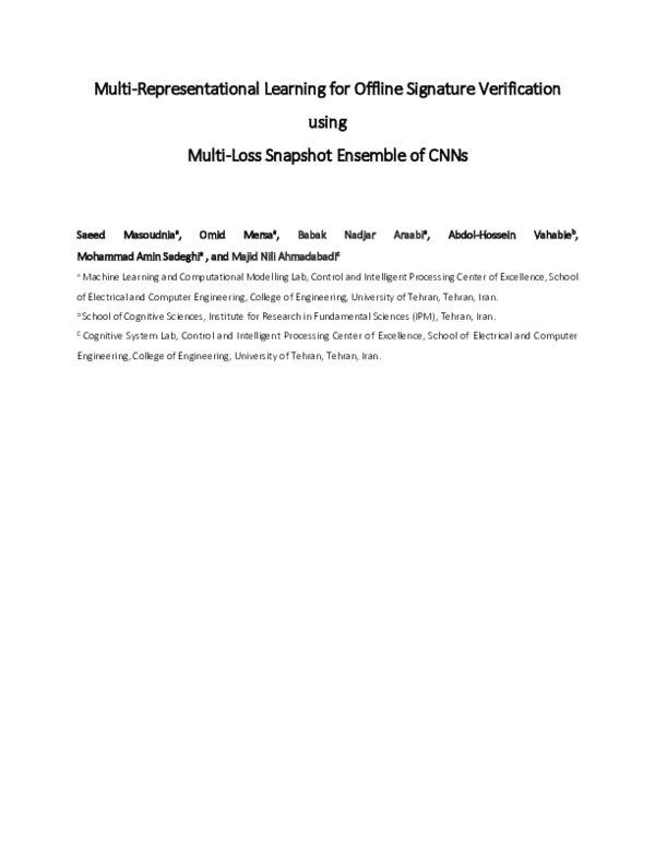 Pdf A Review On Offline Signature Recognition And Verification Techniques Sameera Khan