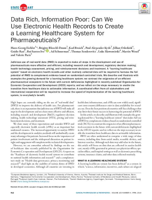 (PDF) Data Rich, Information Poor: Can We Use Electronic Health Records ...