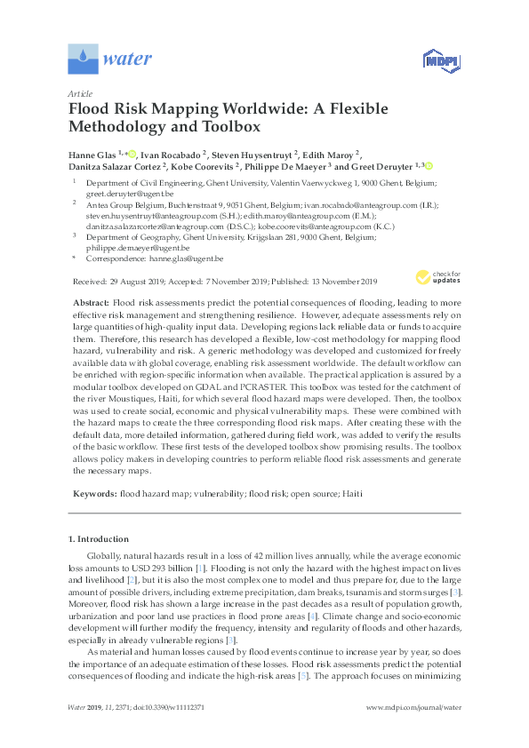 (PDF) Flood Risk Mapping Worldwide: A Flexible Methodology and Toolbox