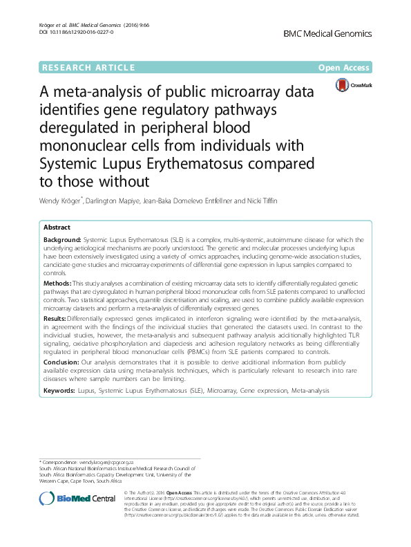 (PDF) A meta-analysis of public microarray data identifies gene ...