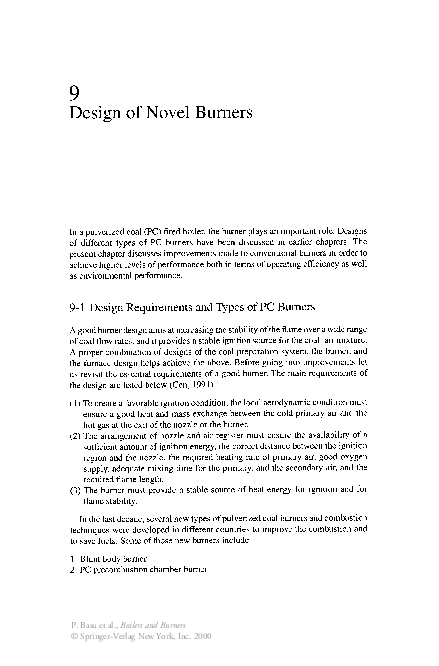 (PDF) Design of Novel Burners
