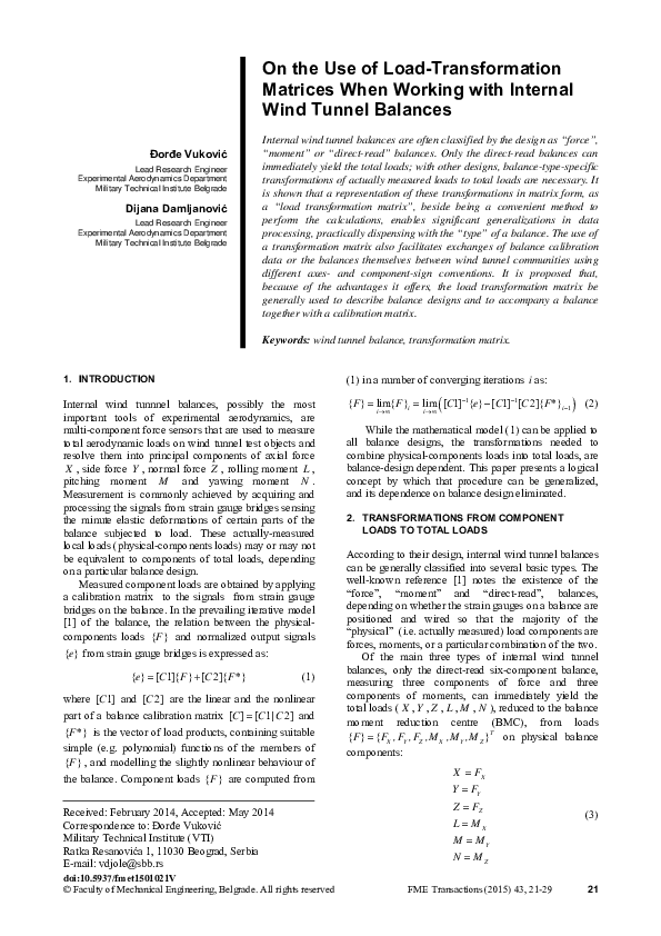 (PDF) On the use of load-transformation matrices when working with ...