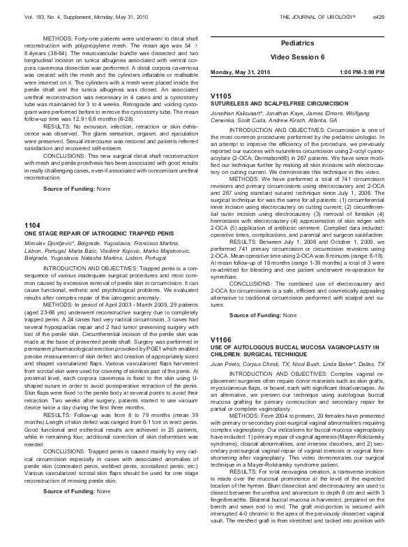 (PDF) 1104 One Stage Repair of Iatrogenic Trapped Penis
