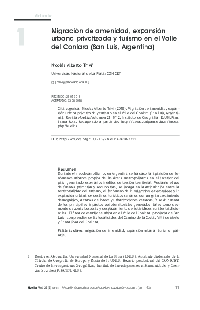 (PDF) Amenity migration, privatized urban expansion and tourism in the ...