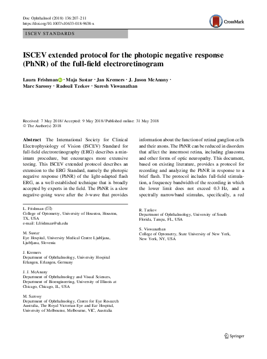 (PDF) ISCEV extended protocol for the photopic negative response (PhNR ...