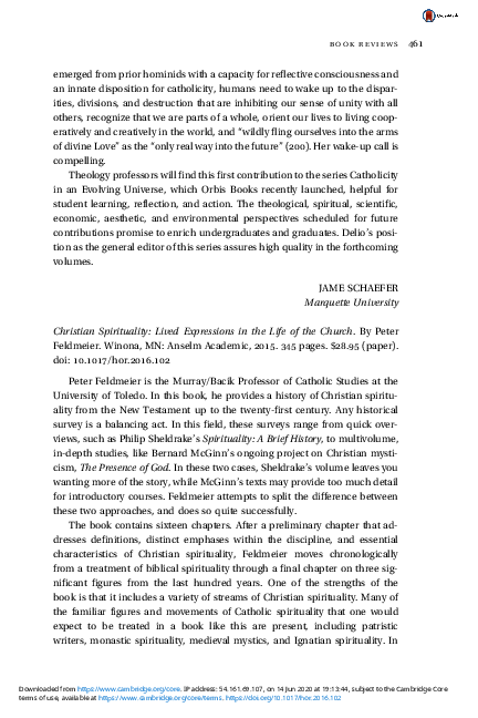 (PDF) Christian Spirituality: Lived Expressions in the Life of the ...