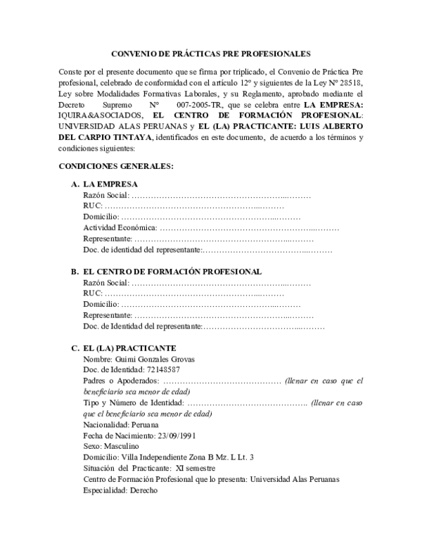 (DOC) Convenio de practicas[1]