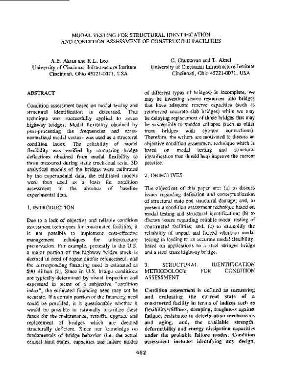 (PDF) Modal Testing for Structural Identification and Condition ...