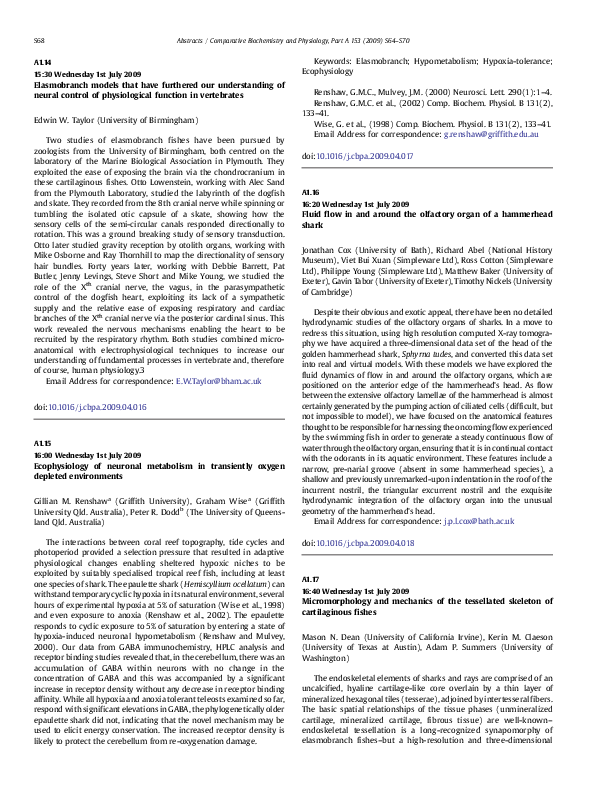 (PDF) Fluid flow in and around the olfactory organ of a hammerhead shark
