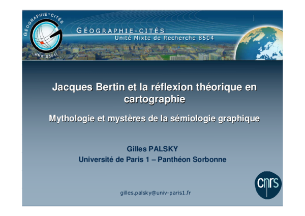(PDF) Jacques Bertin et la réflexion théorique en cartographie ...