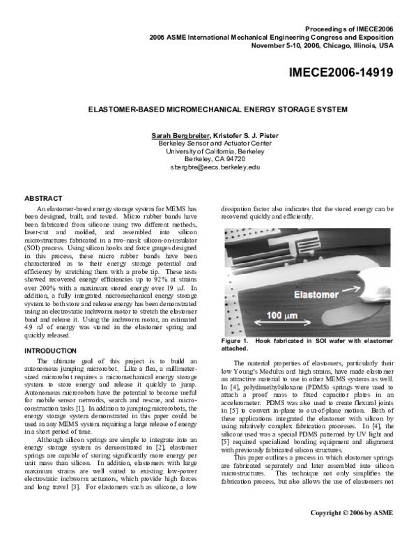 (PDF) Elastomer-Based Micromechanical Energy Storage System