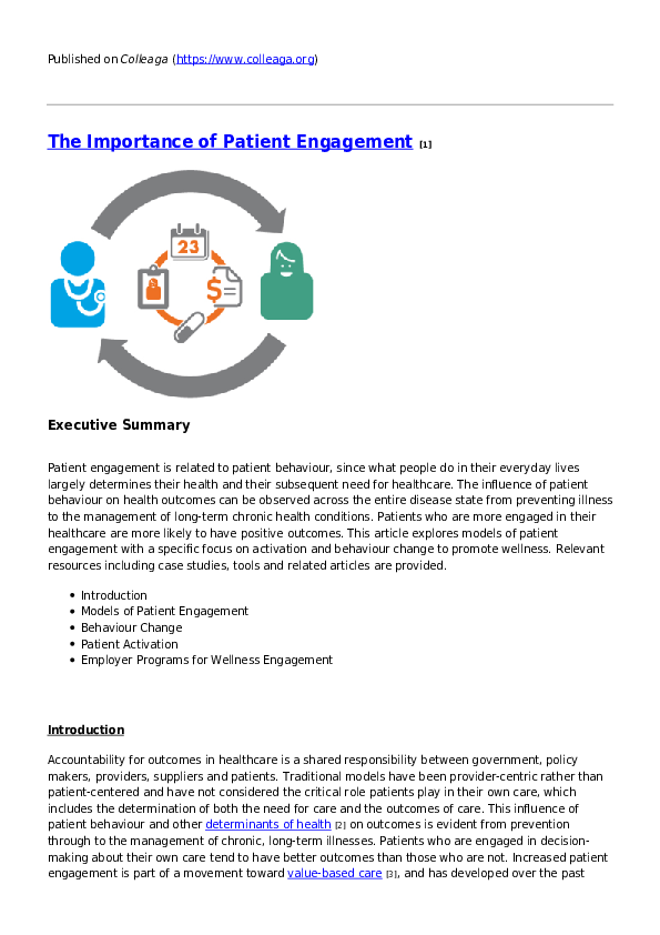 (PDF) The Importance of Patient Engagement