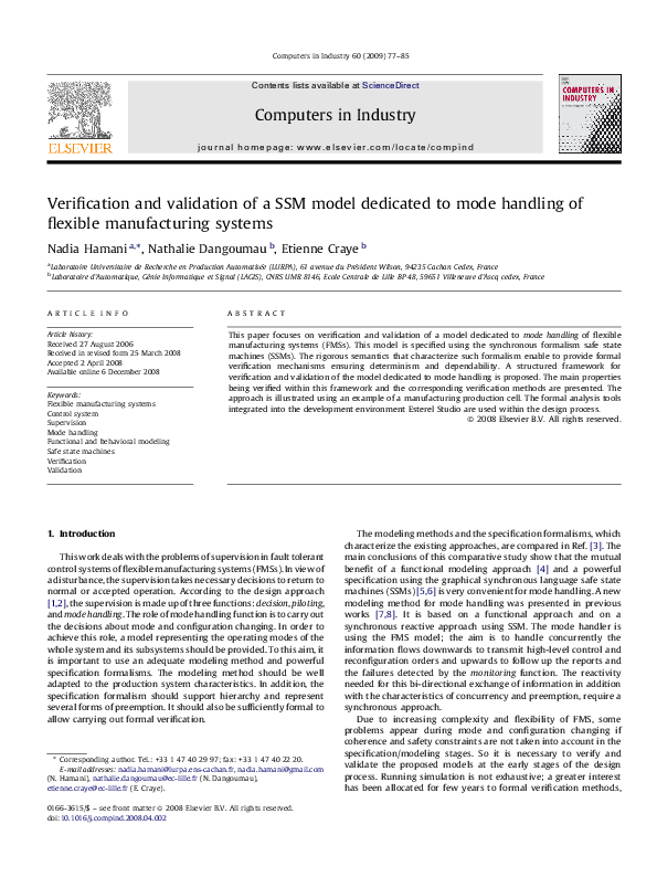 (PDF) Verification and validation of a SSM model dedicated to mode ...