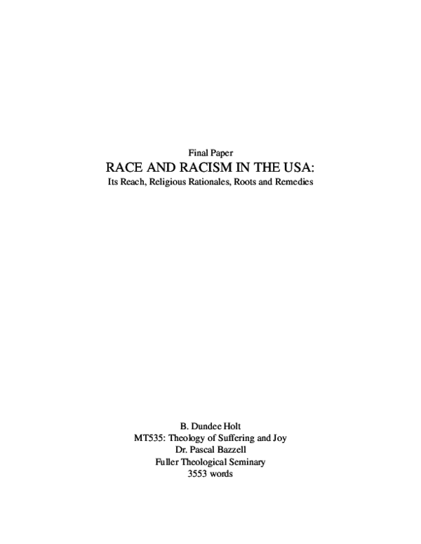 (PDF) RACISM AND ITS ROOTS