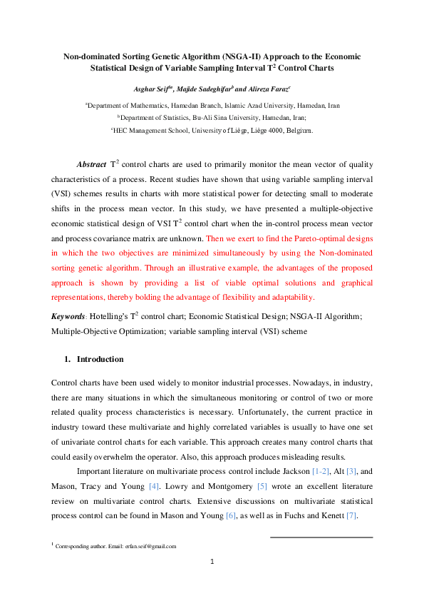 (PDF) Non-dominated Sorting Genetic Algorithm (NSGA-II) Approach to the ...