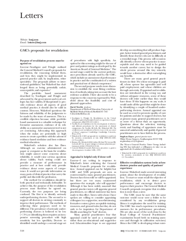 (PDF) GMC's proposals for revalidation