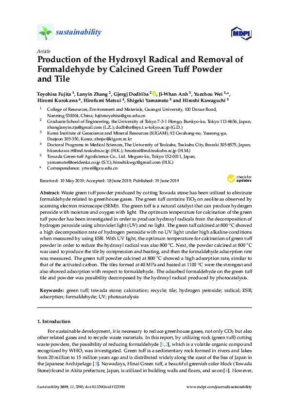 (PDF) Production of the Hydroxyl Radical and Removal of Formaldehyde by ...