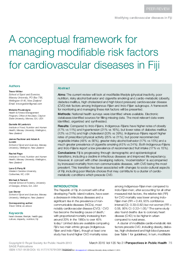 (PDF) A conceptual framework for managing modifiable risk factors for ...