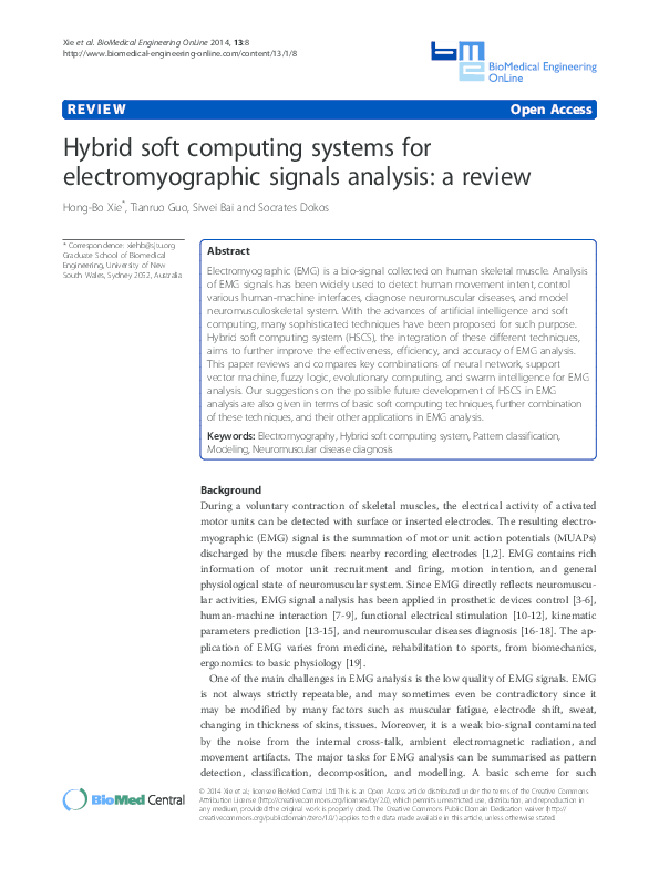 (PDF) Hybrid soft computing systems for electromyographic signals ...