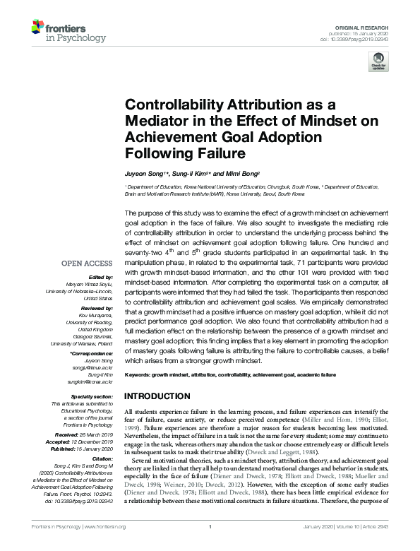 (PDF) Controllability Attribution as a Mediator in the Effect of ...