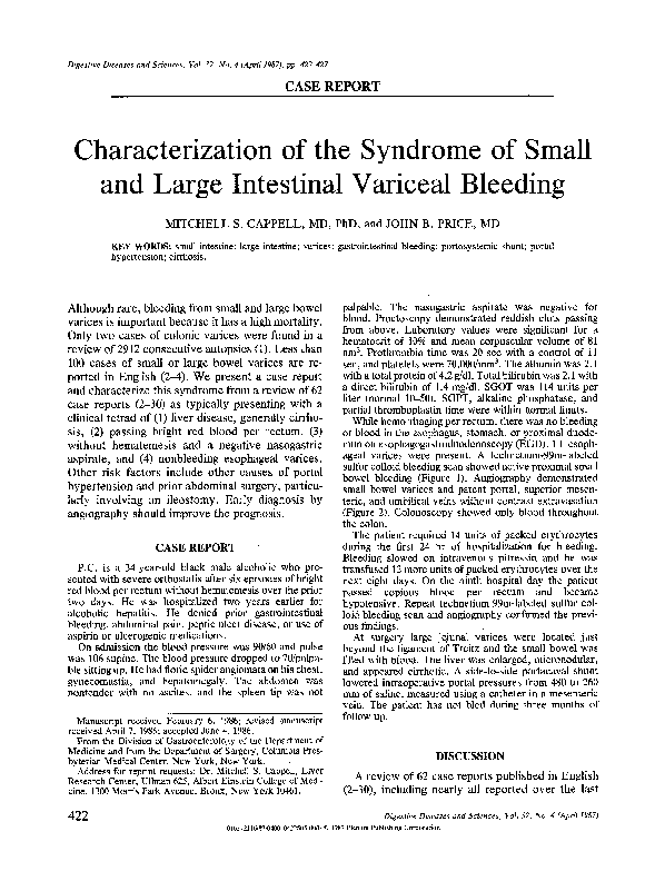 (PDF) Characterization of the syndrome of small and large intestinal ...
