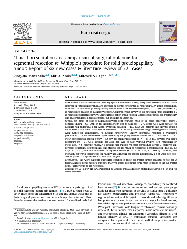 (PDF) Clinical presentation and comparison of surgical outcome for ...