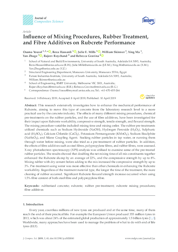 (PDF) Influence of Mixing Procedures, Rubber Treatment, and Fibre ...